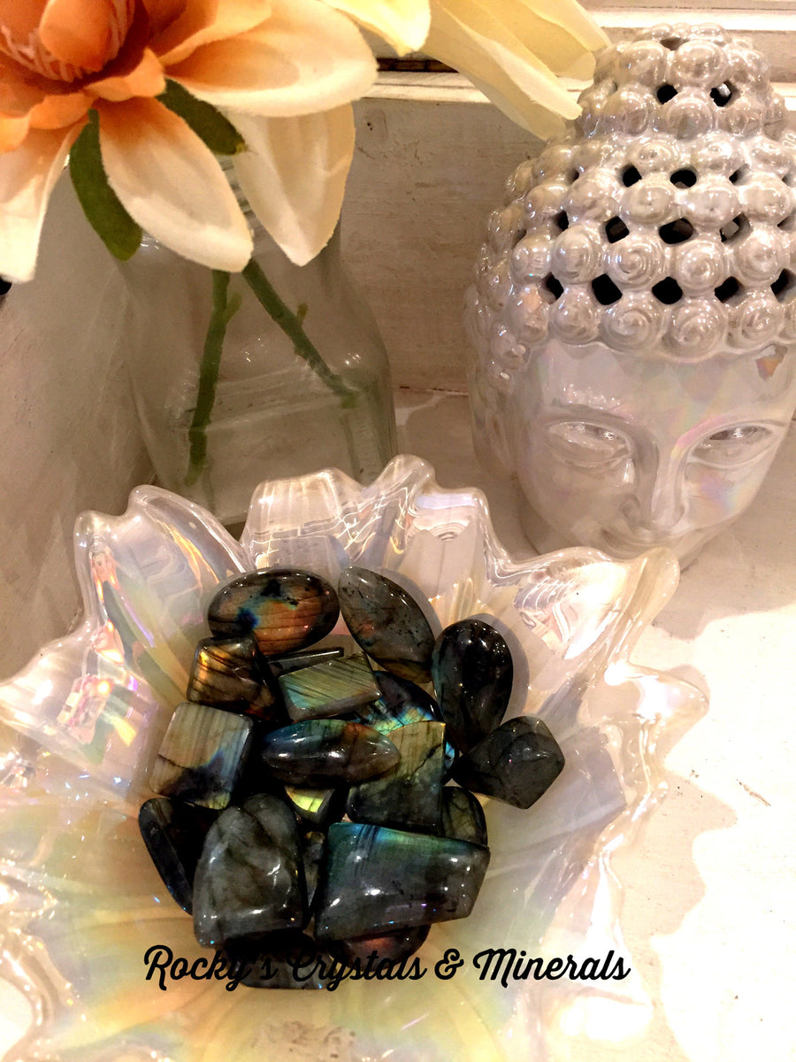 Premium Tumbled Labradorite Cabochon – Rocky's Crystals & Minerals