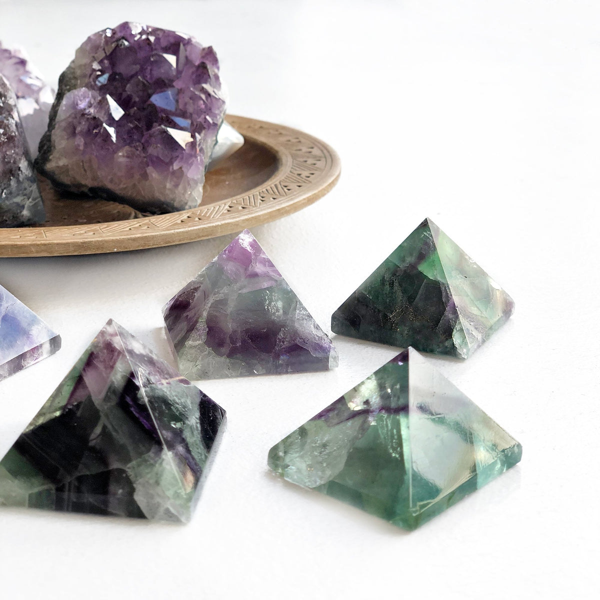 Small Fluorite Pyramid – Rocky's Crystals & Minerals